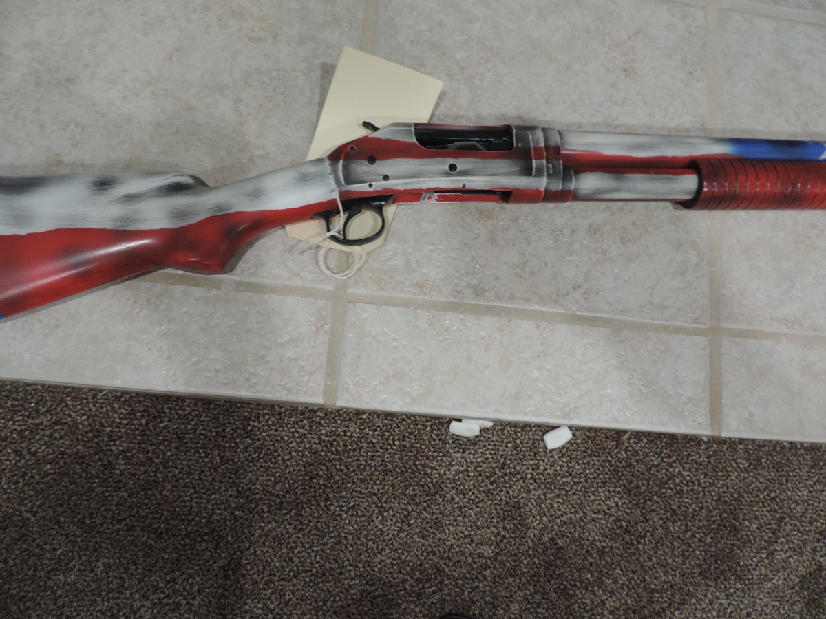 Winchester 97 Custom 12 Gauge Sera Coated Like A Flag With No Reserve ...