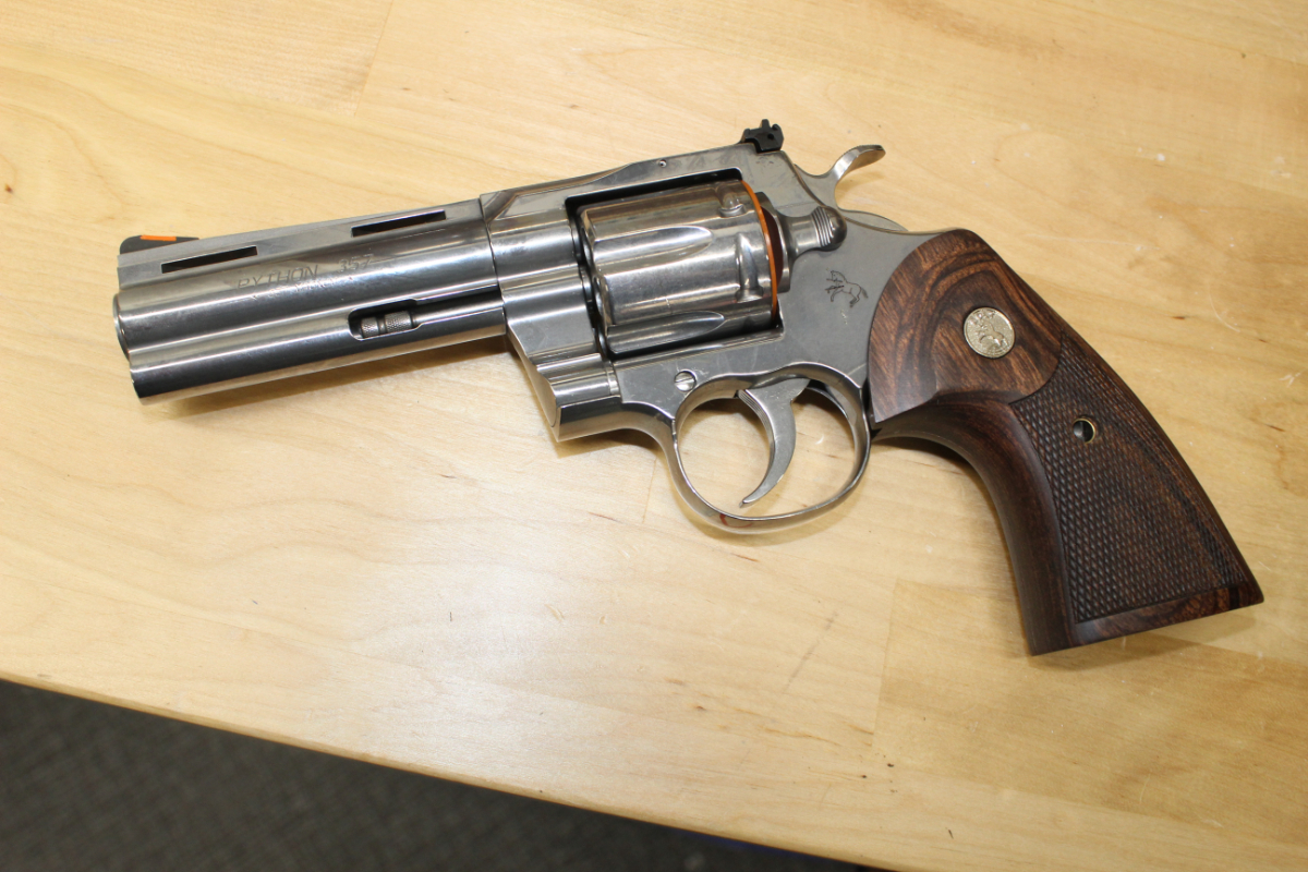 COLT PYTHON 357 STAINLESS MAG PISTOL 4.2 INCH BARREL LIKE NEW .357 ...