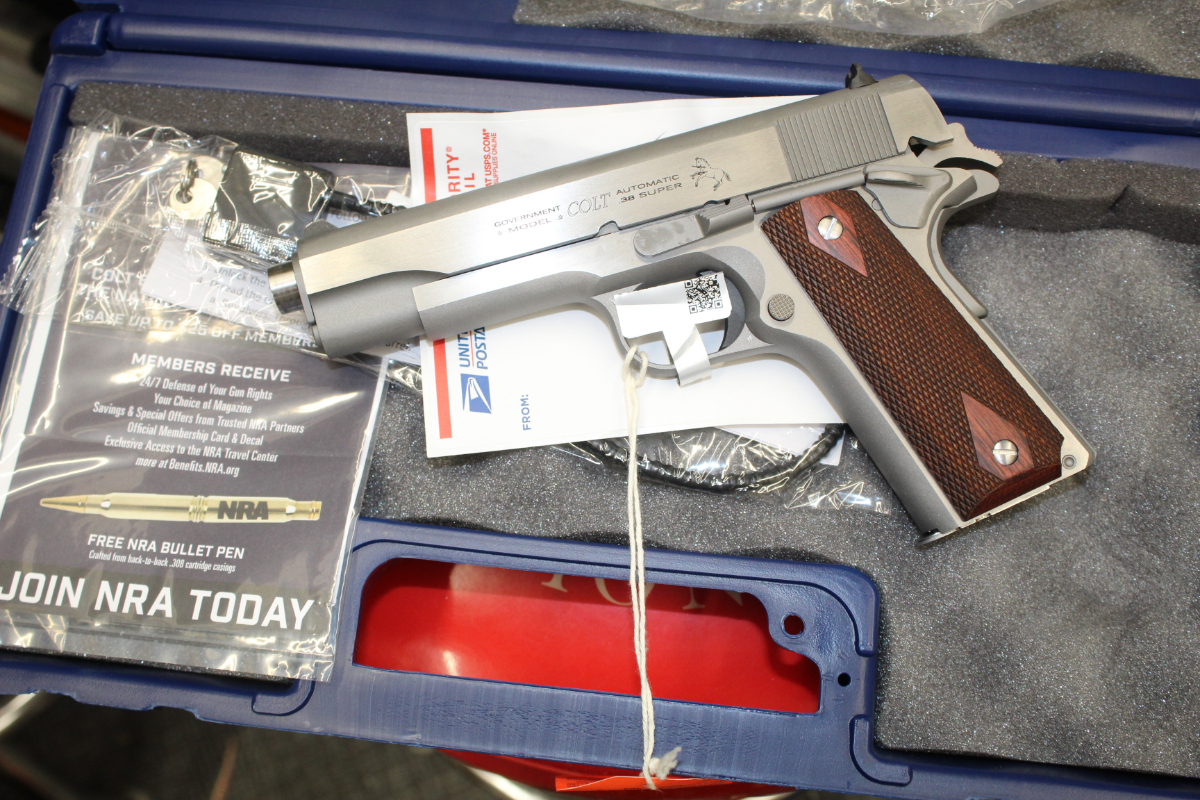 COLT 1911 STAINLESS IN 38 SUPER NEW IN THE BOX GOOD LUCK .38 Super ...