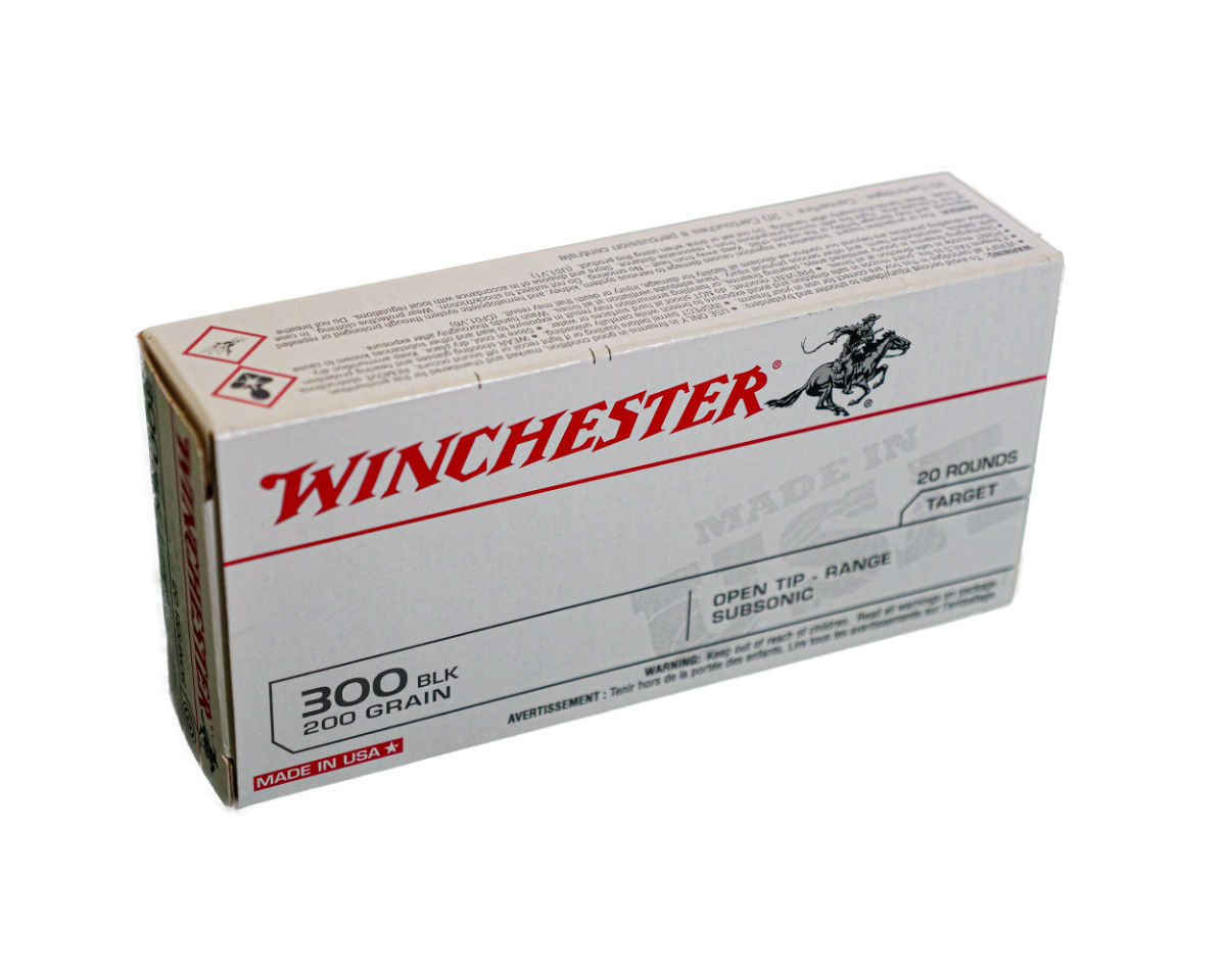 Winchester USA Target 300 BLK (200 Grain) Open Tip Range Subsonic - 20 ...
