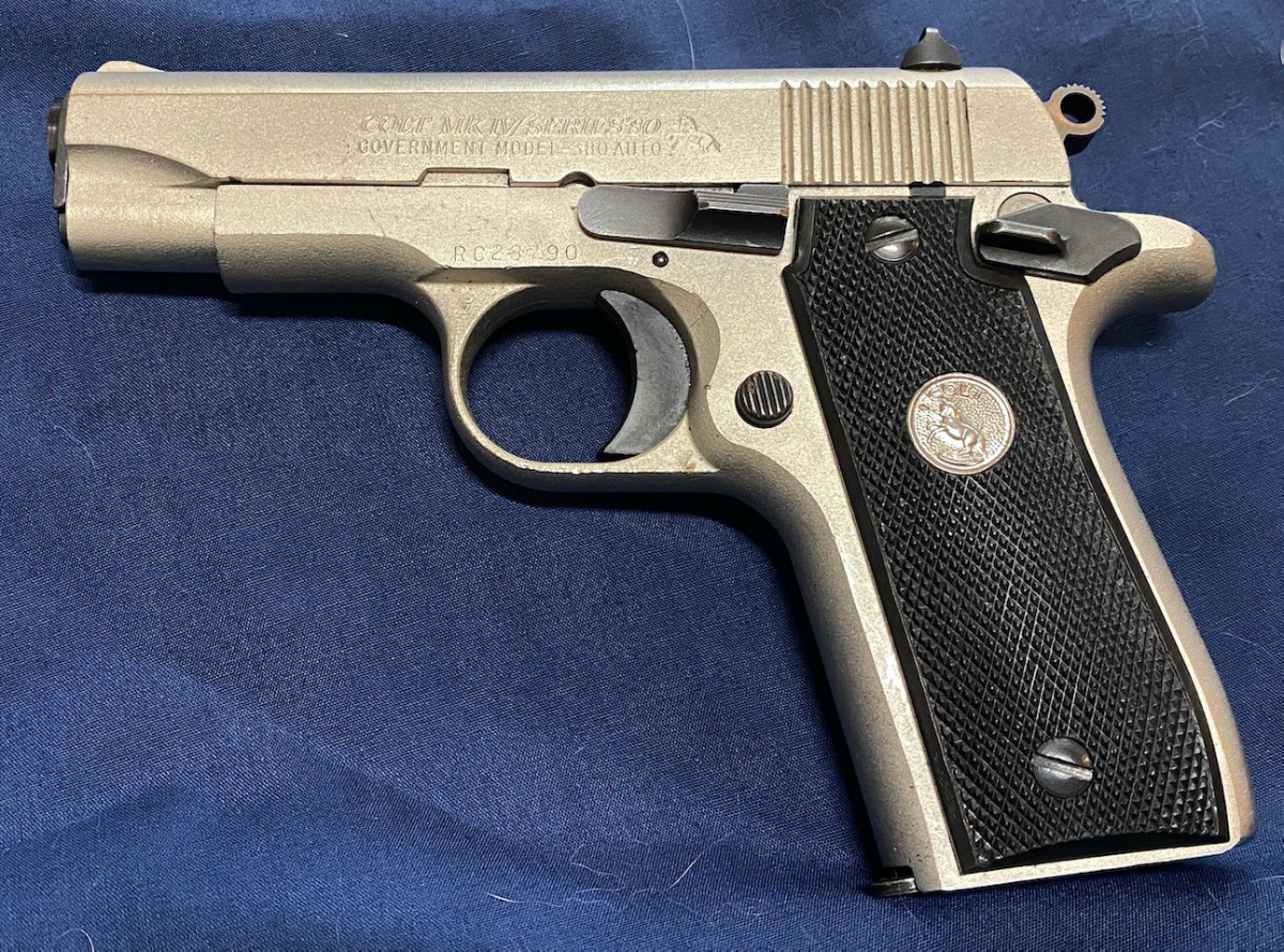 Colt MK IV Series 80 Electroless Nickel Government Model 380 ACP 1984 ...