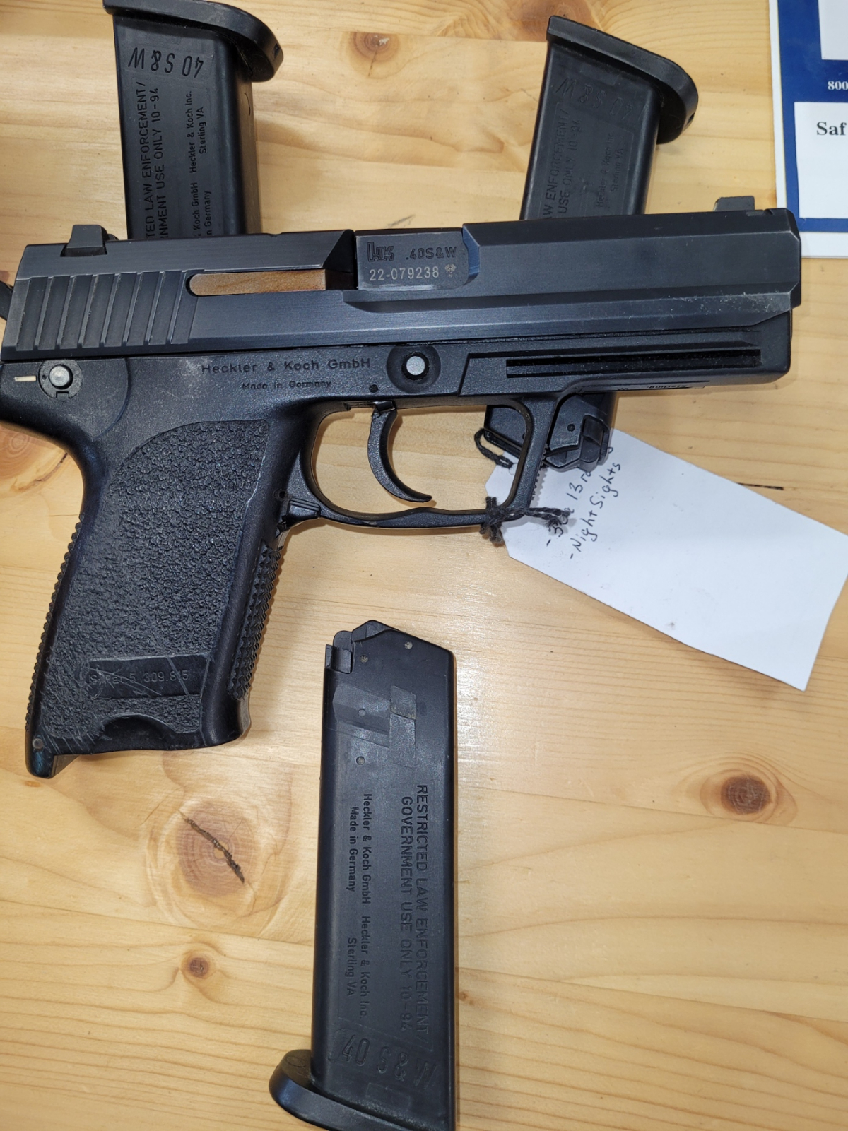 Heckler & Koch Now reduced - H&K USP 40 KSP duty pistol in great shape ...