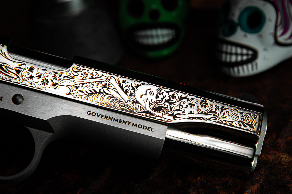 COLT ENGRAVED Dia de los Muertos Day of the Dead 1911 38 SUPER NEW in ...