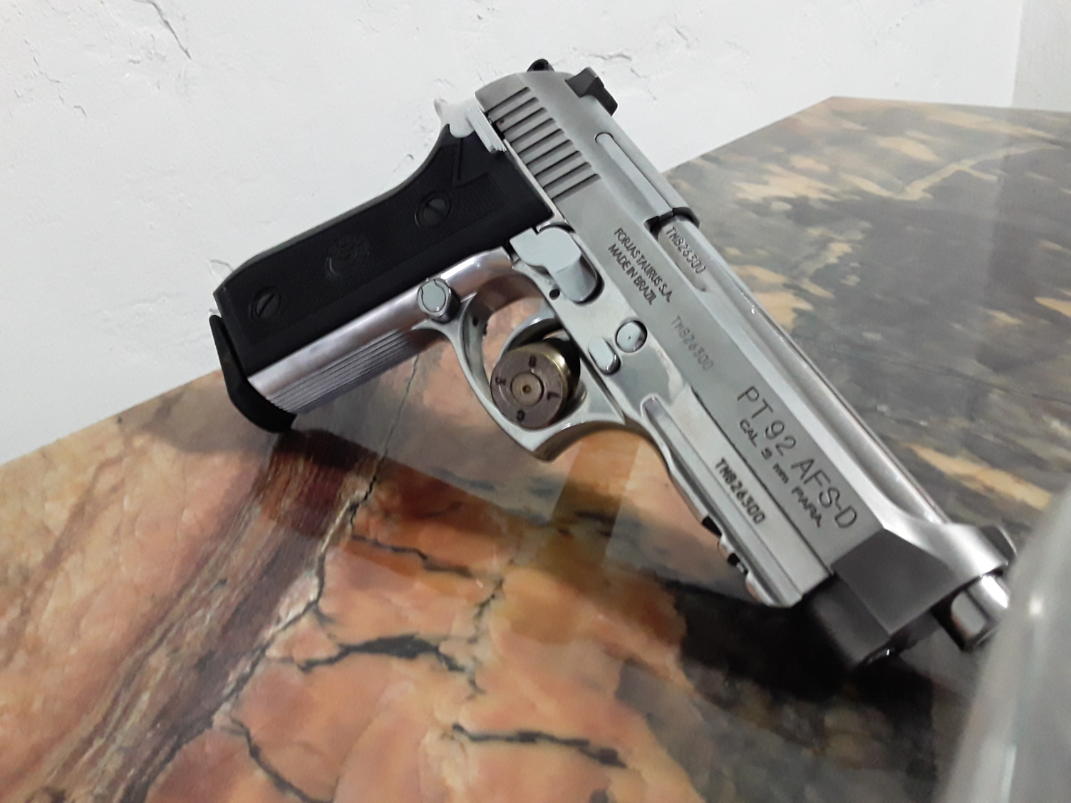 Taurus PT92 AFS-D 9mm semi auto HIGH GLOSS Stainless pistol VERY NICE ...